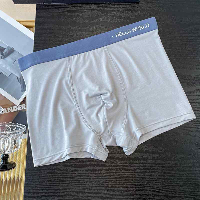 パンツ 男性用 下着 モダール ニット ボクサーパンツ 通気 無地 伸縮性 春夏秋冬 普段使い 部屋着 ブラック系
