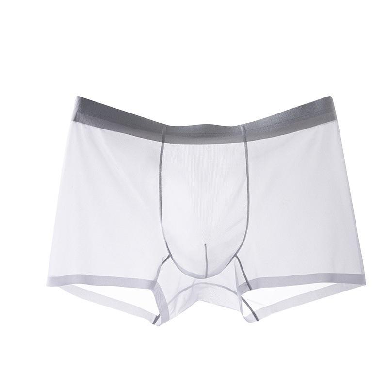 メンズ 下着 男性用 ボクサーパンツ シームレス インナー 接触冷感 薄型 通気性 無地 L XL XXL XXXL ホワイト グレー ブラック レッド ブラウン