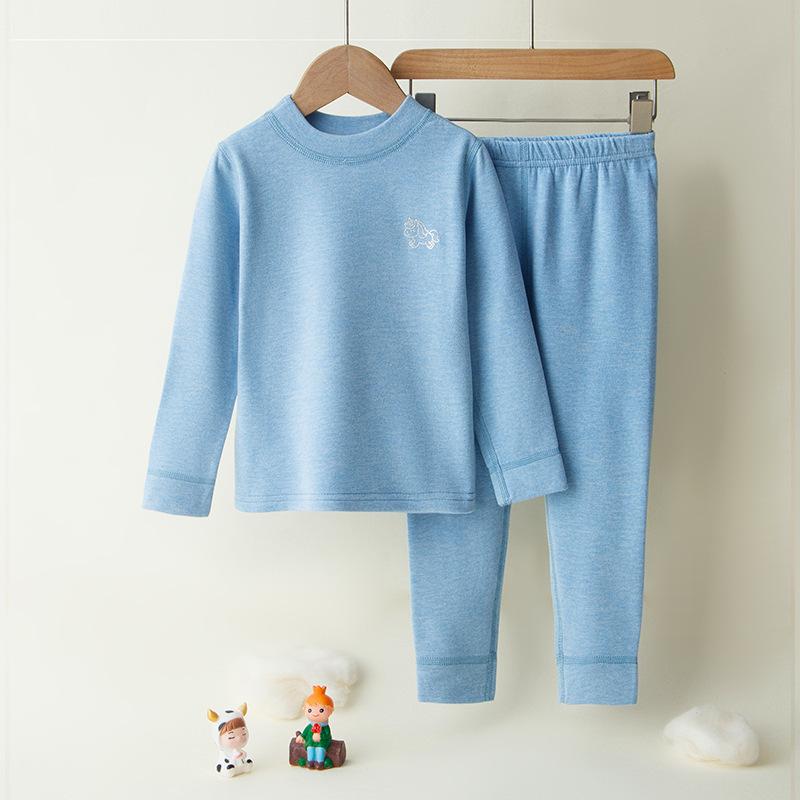 ベビー キッズ 子供用 保温インナー 上下セット 羊毛 蚕糸 起毛 暖かい パジャマ 寝巻き ホームウェア 厚手 秋冬 100cm 110cm 120cm 130cm 140cm 150cm 160cm 170cm 180cm