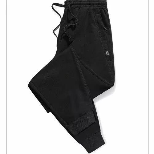 2個セットスポーツパンツ 男性用 スウェットパンツ イージーパンツ ワイドレッグパンツ ストレートパンツ 9分丈パンツ 薄手 無地 ポケット付き ブラック ダークグレー ポリエステル混紡 秋・カテゴリ: カジュアルパンツ・スタイル: 韓国・...
