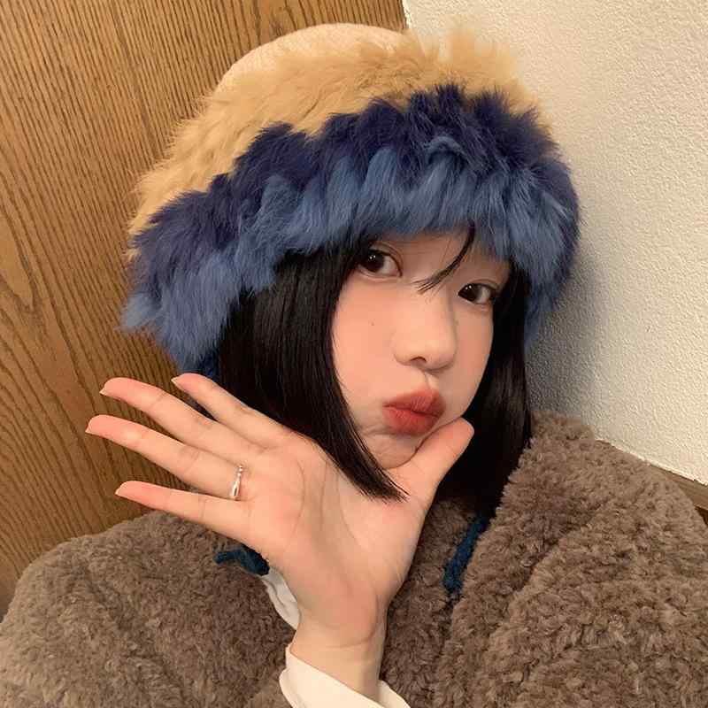 ニット帽 レディース 秋冬 暖か 防寒 ウール混 毛糸 ケーブル編み かわいい ふわふわ もこもこ ベージュ系 ブラウン系