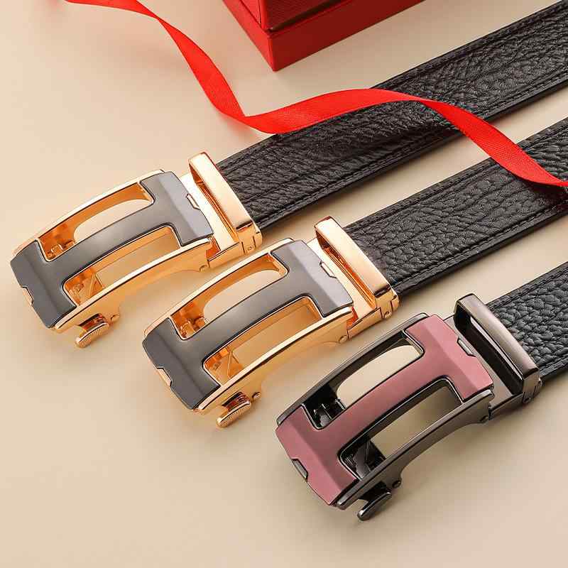 ベルト 男性用 牛革ベルト レザーベルト 自動バックル 個性 ヒップホップ風 漆皮 ヌバック加工 ブラック 黒 コーヒー色 幅広 110cm 115cm 120cm 125cm 130cm