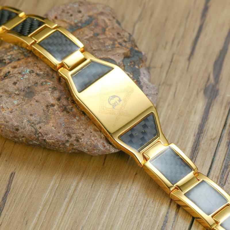 ブレスレット メンズ 男性用 チタン 磁気 ステンレス スチール アクセサリー シルバー シルバー 星形 エキゾチック アレルギー対応・素材: 钛钢・処理工芸: 電鍍・スタイル: 男式・造型: 星形・機能: 磁性・カラー: シルバー(光面,...