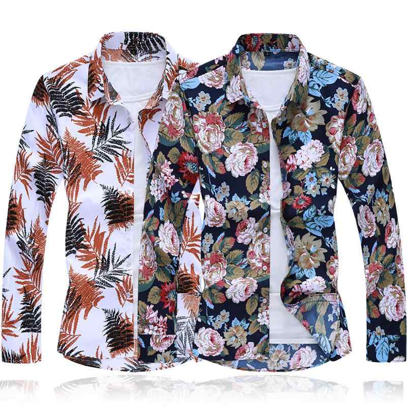 シャツ メンズ 男性用 大きいサイズ プリント柄 ポリエステル 長袖 トップス スポーティー カジュアル 普段使い リラックスウェア