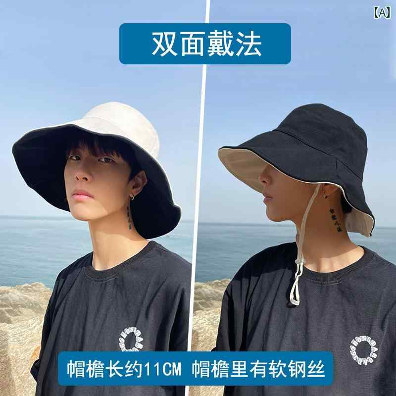 両面 フィッシャーマン ハット 日焼け防止 帽子 メンズ 多目的 夏 つば広 サンハット 流行の UV カット.カラフルカラーオシャレデザイン製品番号: BND-YFM C170-1適している用途: 旅行対象者: および若年成人帽子のクラウ...