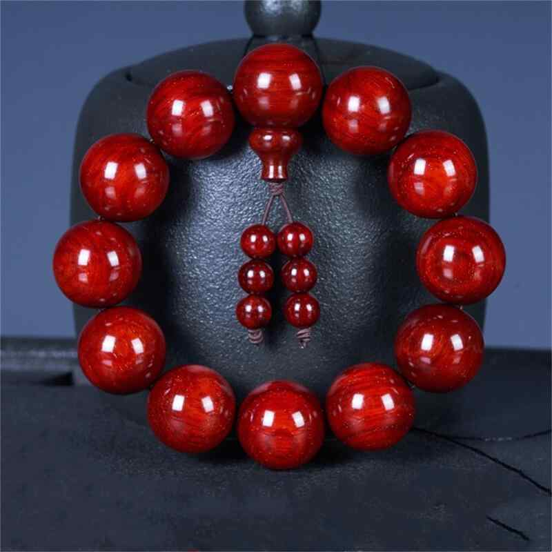 ブレスレット 男性用 女性用 念珠 数珠 小葉紫檀 2.0 幾何学模様 ビーズ アクセサリー 文芸風 レトロ 6mm 8mm 12mm 15mm 18mm 20mm・素材: 小叶紫檀・処理工艺: 手工・スタイル: 男女通用・造型: 几何型・...