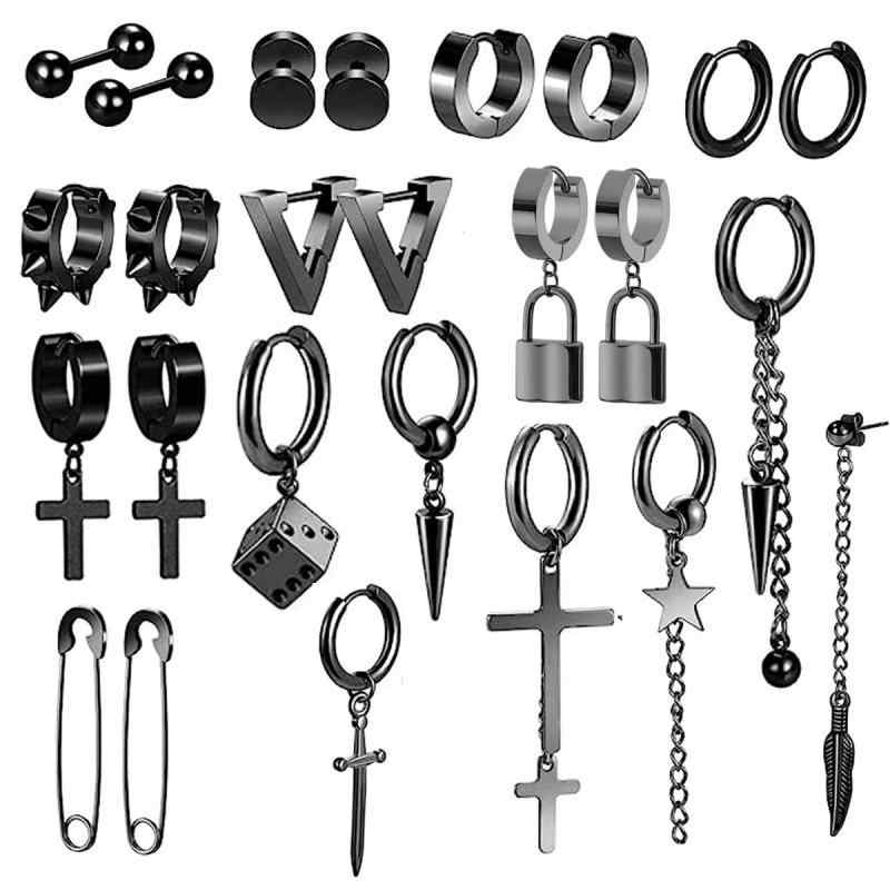 [ "・造型: 幾何型", "・処理方法: 電気メッキ", "・カラー: ブラック25点セット, スチール25点セット", "・流行の要素: 円形, 三角形",...