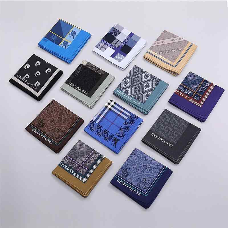 ハンカチ メンズ 男性用 綿 コットン 格子柄 薄手 柔らかい 手拭き