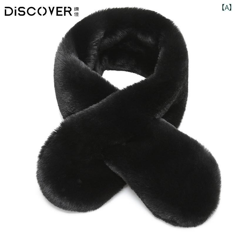 フェイクファーマフラー 60代 ふわふわ 厚手 おじいちゃん 防寒 ネック スカーフ メンズ 冬 暖かい シンプル形状: 長方形幅: 13cm長さ: 90cm