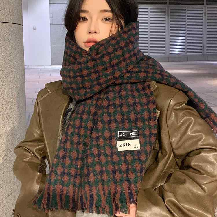 2個セットマフラー メンズ レディース 秋冬 厚手 大判 チェック柄 カップル ショール 暖かい 防寒 ギフト プレゼント ひざ掛け ストール ブランケット カジュアル 普段使い 通勤 通学 旅行