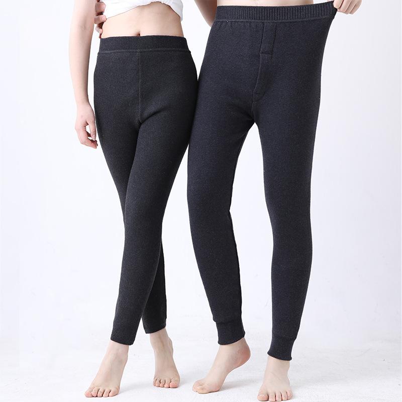 パンツ 男女兼用 あったかインナー ズボン下 ウール混紡 裏起毛 防寒 厚手 無地 ミドルエイジ 深グレー 中グレー 駱駝色・素材: 羊毛・性別: 男女兼用・パンツ丈: 長ズボン・柄: 無地・色: ダークグレー（男款）.ミディアムグレー（男...