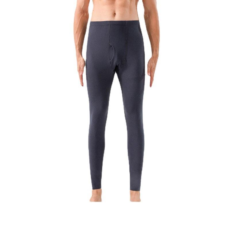 インナー メンズ 男性用 防寒インナー あったかインナー ズボン下 レギンス スパッツ アクリル 無地 厚手 伸縮性 秋冬 ブラック 黒 グレー カーキ M L XL 2XL 3XL 4XL 5XL