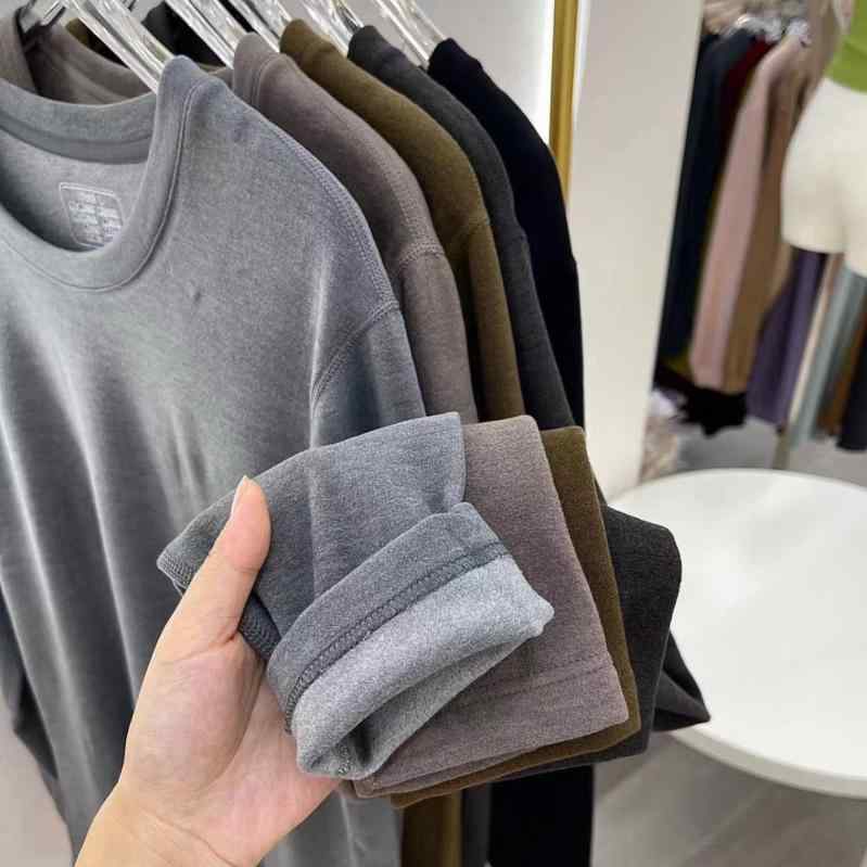 2個セットインナー 男性用 ウール あったか 防寒 肌着 上下セット カットソー ロングパンツ 黒 ブラック 銀 グレー オリーブ カーキ L XL XXL XXXL