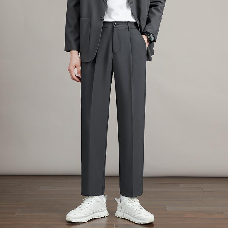 パンツ メンズ 男性用 スラックス 春秋 テーパードパンツ きれいめ 無地 ブラック 黒 グレー グレー カーキ カジュアル 通勤