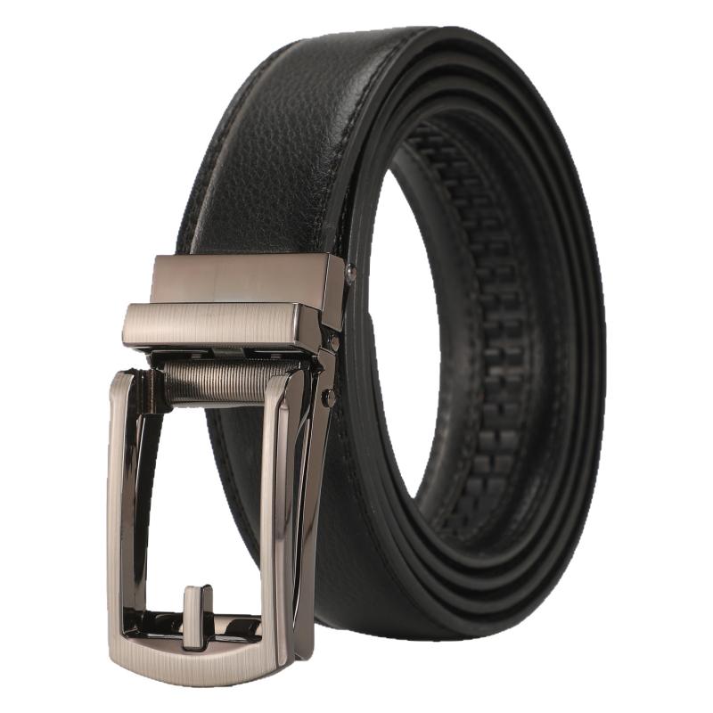 ベルト 男性用 ビジネス カジュアル PUレザー 合金 自動バックル ウエストバンド スーツ ジーンズ ズボン 紳士服 ブラック コーヒーブラウン 110cm 120cm 130cm