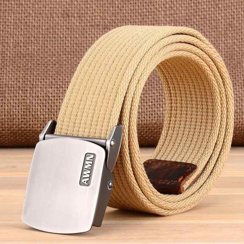 ベルト 男性用 帆布 織布 カジュアル 作業用 普段使い カーキ 黒 深カーキ 深グレー 浅グレー 軍绿色 茶色