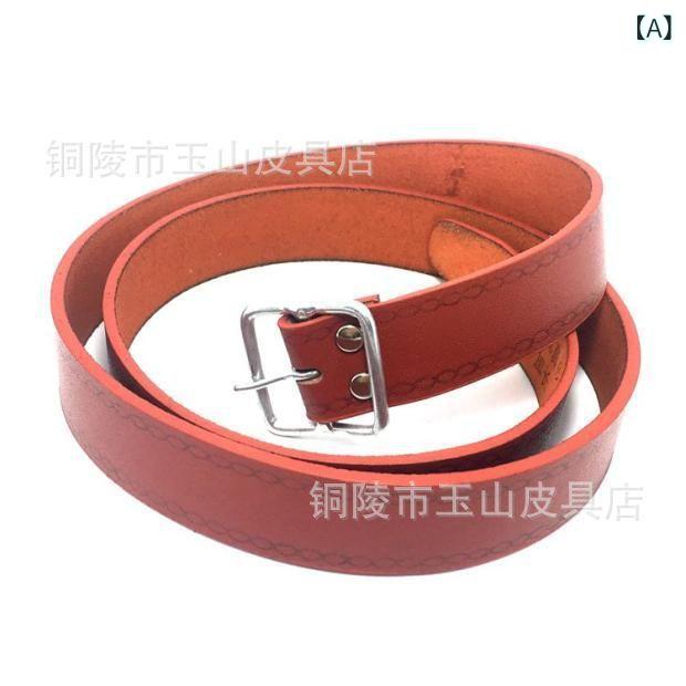10個セットベルト 男性用 牛革 鉄製 作業用 ワーク カジュアル 幅広 赤 レザーベルト・素材: 牛革・腰帯扣材质: 鉄・扣合方式: 针扣・カラー: 3.2レッド・幅: 普通(2-4cm)・長さ: 120-140cm・スタイル: 文芸復古...