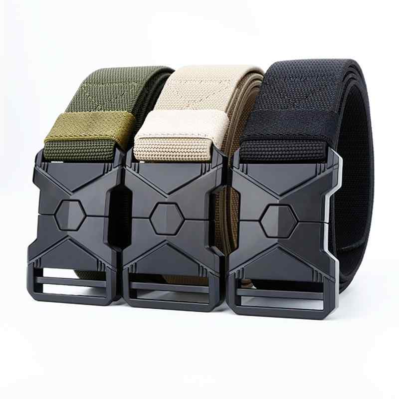 ベルト 男性用 アウトドア 戦術 ウエスト 調整可能 軍用 訓練用 キャンバス ポリエステル 合金 黒 深グレー カーキ アーミーグリーン