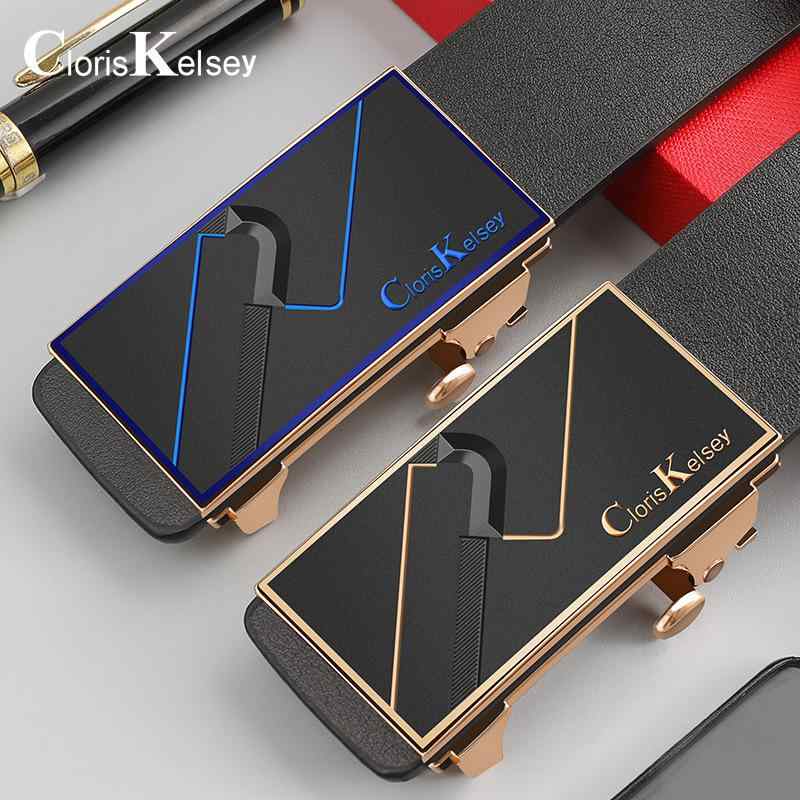 ベルト 男性用 紳士用 ビジネス カジュアル レザー 合金 自動バックル 幅広 耐摩耗性 耐久性 通勤 普段使い デイリー フォーマル エレガント 高見え