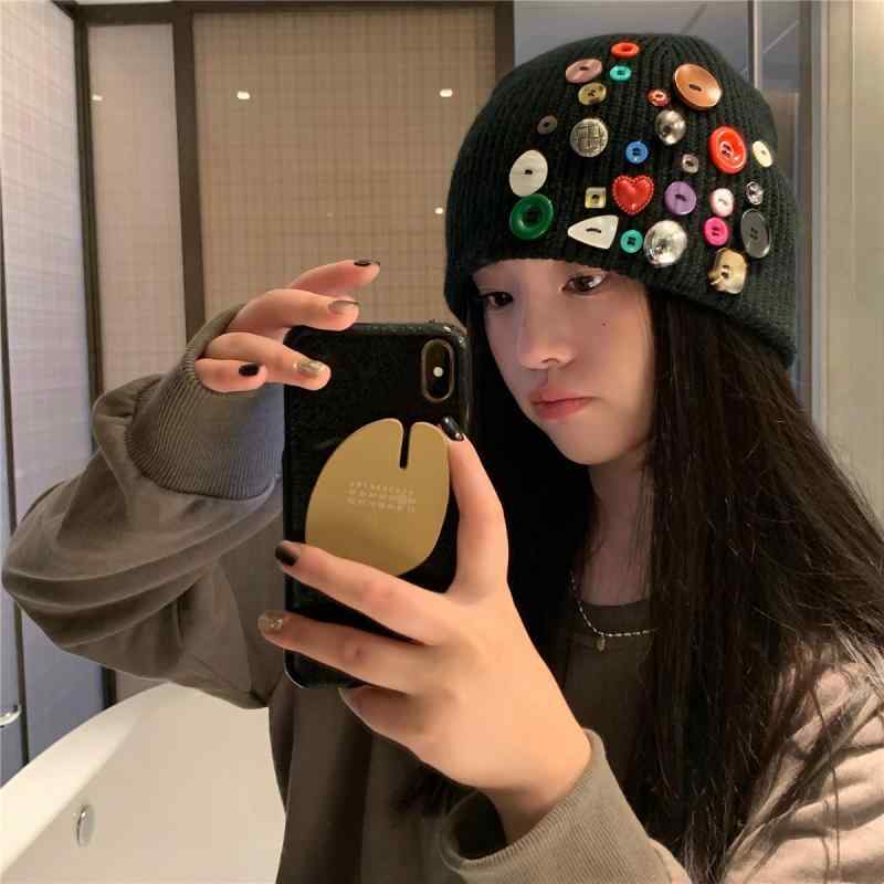 ニット帽 レディース 秋冬 防寒 保温 小顔効果 ビーニー キャップ ストリート レトロ アクリル 黒 ブラック ベージュ コーヒー 焦茶色 緑 グリーン 紫 パープル 赤 レッド