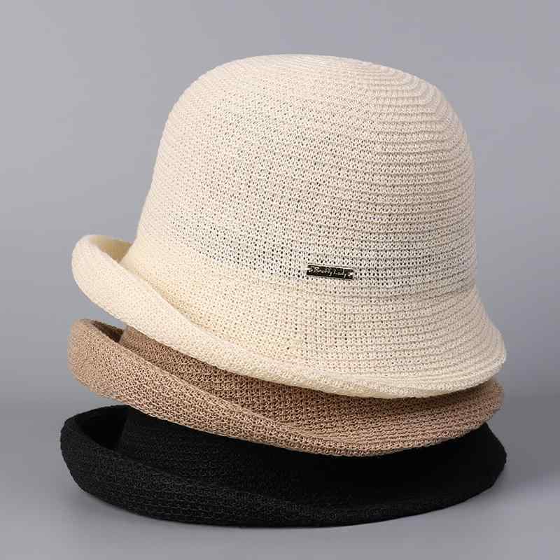 2個セット帽子 レディース 漁夫帽 春夏 薄手 亜麻 ニット ハット 通気性 UVカット 紫外線対策 日よけ 折りたたみ バケットハット 女性用 ブラック ベージュ カーキ・製品カテゴリ: バケットハット・適合シーズン: 夏季, 春季, 秋...
