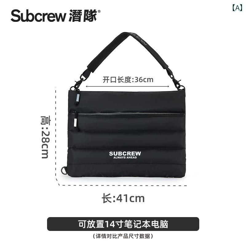 ノート パソコン 14インチ コンピューター バッグ 豪華 ニッチ 落下 防止 耐衝撃 シングル ショルダー ハンドバッグ メッセンジャーバッグ 男女兼用スタイル: ストリートスタイル内側の仕切り：有裏地素材：ポリエステルショルダーストラッ...