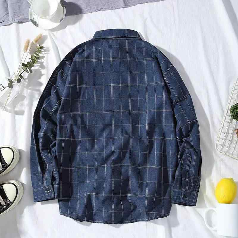 2個セットシャツ メンズ 長袖 格子柄 コットン ネルシャツ カジュアル トップス 修身 スリム 開襟シャツ 羽織り 春秋・素材: 綿・スタイル: 韓国版・タイプ: カーディガン・フィット: スリム・襟の形: 襟付き・袖丈: 長袖・柄: 格...