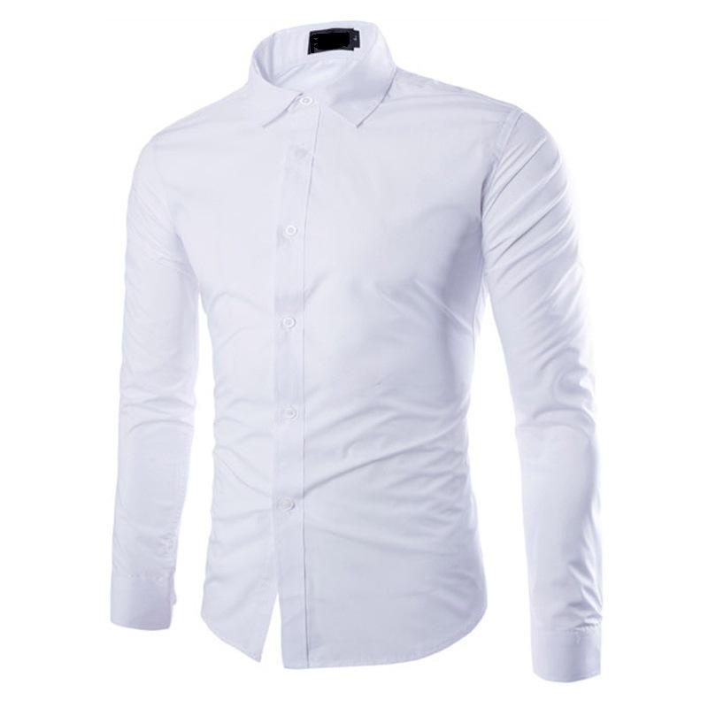 シャツ メンズ 男性用 長袖 コットンブレンド 無地 スリムフィット ビジネス カジュアル 韓国 カーキ ワインレッド 墨绿色 黒 果绿色 コーヒー色 ローズレッド 紺色 黄色 アテネブルー ライトグレー アーミーグリーン 白 紫 ピンク ...