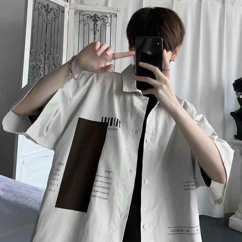 シャツ メンズ 男性用 半袖 コットン ミリタリー ワークシャツ スリム 配色 薄手 カジュアル