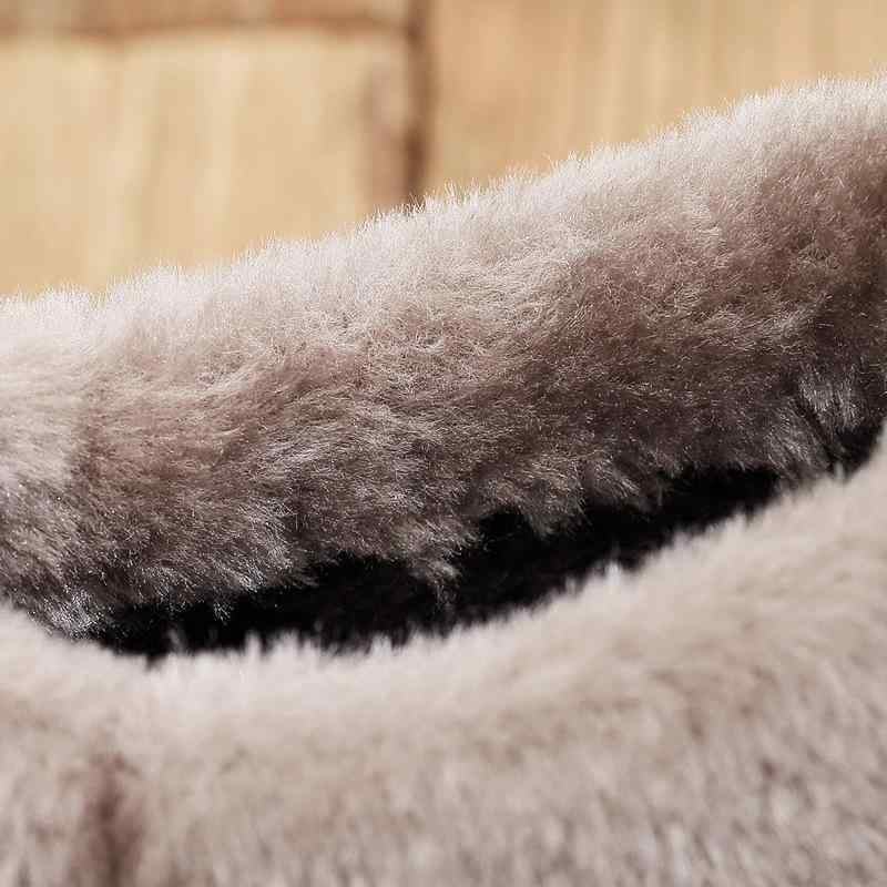 ・靴の高さ: フラット・柄: 動物・対象: 女性・アッパー素材: コットン・スタイル: カジュアル・ソール素材: ポリウレタン・裏地素材: フェイクファー・タイプ: スリッポン・機能: 保温・カラー: レッド, バーガンディ, ブラウン・サ...