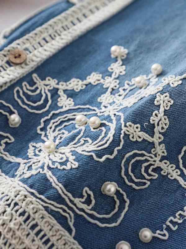 ・款式: 开衫・衣长: 短款・领型: V字领・图案: 3D效果・流行元素: 勾花・面料名称: 氨纶・主な素材: 再生纤维素纤维・カラー: 珍珠莲花, 珍珠牵牛花・サイズ: 均码・风格类型: 气质通勤・填充物: 涤棉・主な素材の含有量: 30...