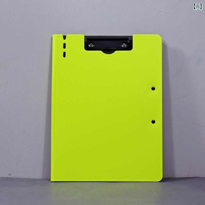 PP フォルダー ボード クリップ 厚手の 学生用 ライティング ボード パッド レポート テスト 用紙 収納 クリップ A 3 テスト 用紙 クリップ ハード メニュー クリップ 試験用 ライティング クリップ オフィス 文具 ライティン...