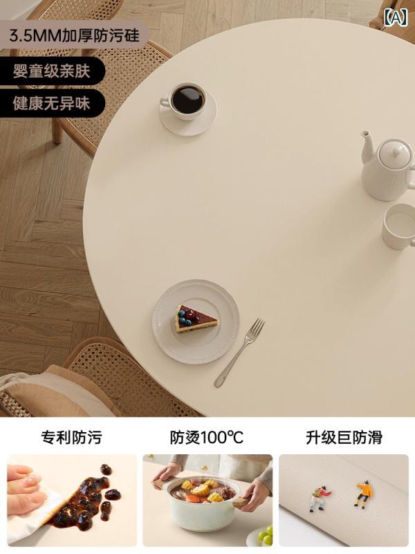 2025年 豪華 ラウンド テーブル マット 防水 耐 油 洗濯 不要 コーヒー プロテクター.カラフルカラーオシャレデザイン。スタイル: 手頃な価格の豪華品適切なテーブルタイプ: 丸テーブル表面素材：PVC四季を問わずお使いいただけます適...