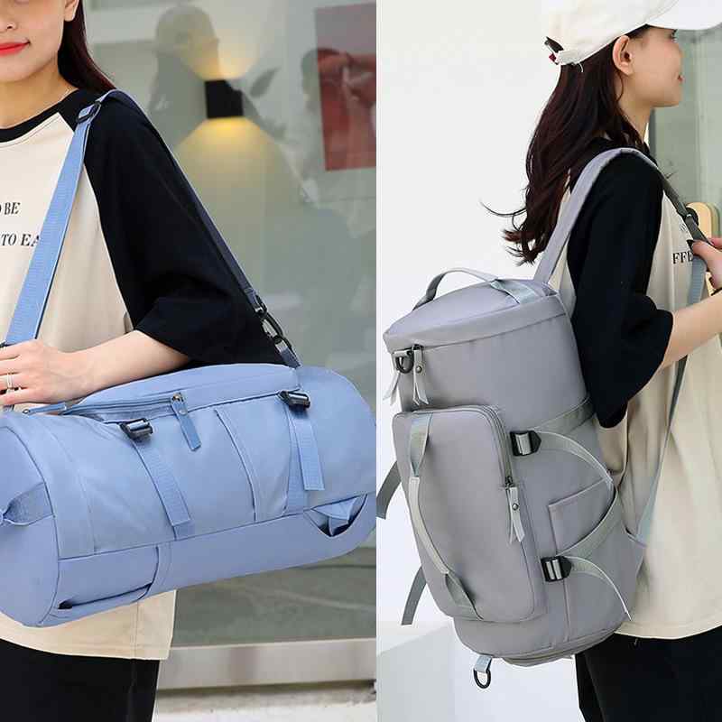 1・容量: 20〜35L・素材: ナイロン・機能: 通気性・裏地: ポリエステル・柄: 無地・スタイル: 都市的シンプル・流行要素: ステッチ・カラー: 青.深紫.黒.紫.グレー.ピンク・適用シーン: カジュアル旅行・性別: 中性/男女兼用