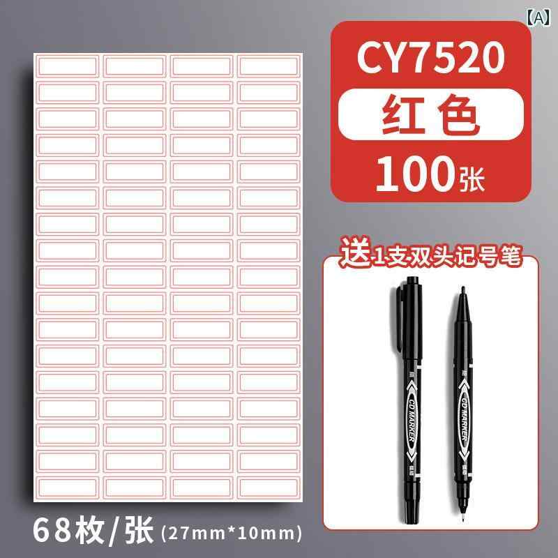 粘着 ラベル 手書き ステッカー ペーパー クリップ オフィス 分類 付箋 マーカー インデックス 防水 名札 サイズ 空白 製品 価格