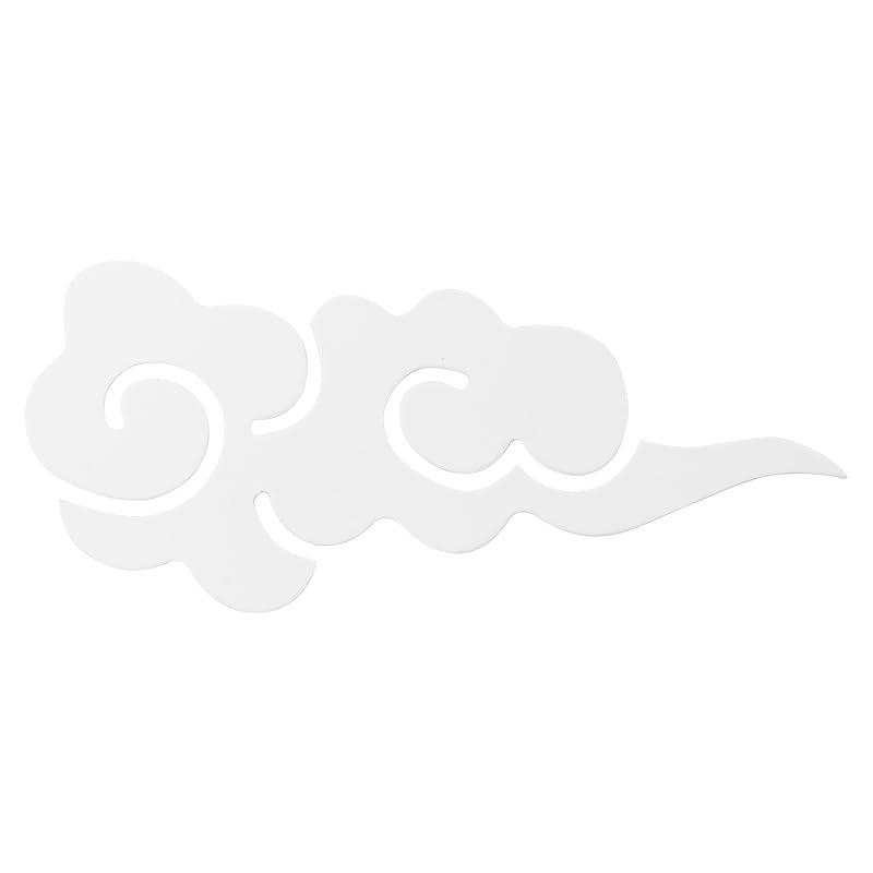 神棚 雲 モチーフ イラスト 白 天井 貼り付け用 両面テープ付き 日本製雲を表現したシートを神棚の上の天井や壁に貼ることによって、その上には何もなく、神様だけの場所であることを示します。白い雲のイラストの切り絵シートです。サイズ：153m...