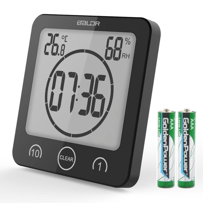 BaLDR 防水お風呂時計 温湿度計 タイマー シャワーデジタル 置き・掛け・吸盤付け 防滴 防塵