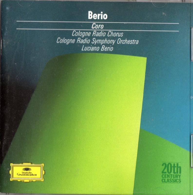 Berio L: Coro Cologne Radio【 ご注文確定のタイミングについて 】 商品は他サイトでも販売しているため、在庫反映にタイムラグが生じる場合がございます。入れ違いで完売となった際は、速やかにメールでご連絡の上、キャンセ...