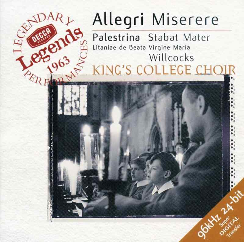 Allegri: Miserere; Palestrina / Willcocks, Kings College Choir【 ご注文確定のタイミングについて 】 商品は他サイトでも販売しているため、在庫反映にタイムラグが生じる場合がござい...