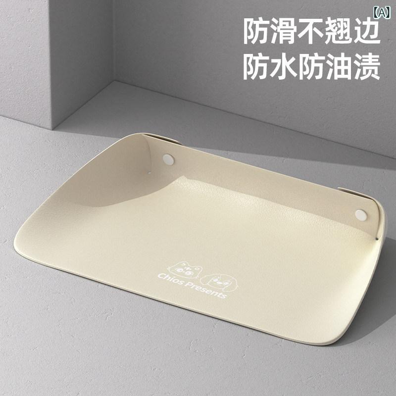 ペット用 プレースマット 猫用 ボウル マット レザー製 半 密閉型 厚手 滑り止め 防水 防 油 子犬用 マット