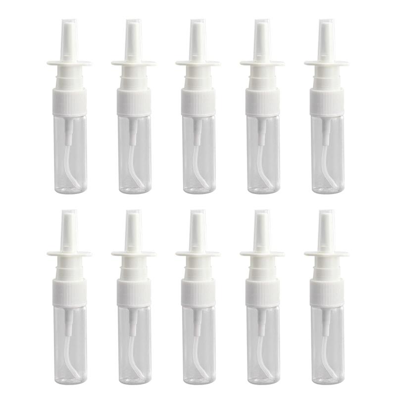 ZHEJIA 鼻スプレーボトル【10個セット】点鼻 スプレー ボトル 20ml 透明 空容器 スプレーボトル フォームポンプボトル 小分けボトル スプレー容器 漏れ防止 シャンプー 旅行用品【鼻腔噴霧に特化した設計】通常の噴霧瓶としても使用...