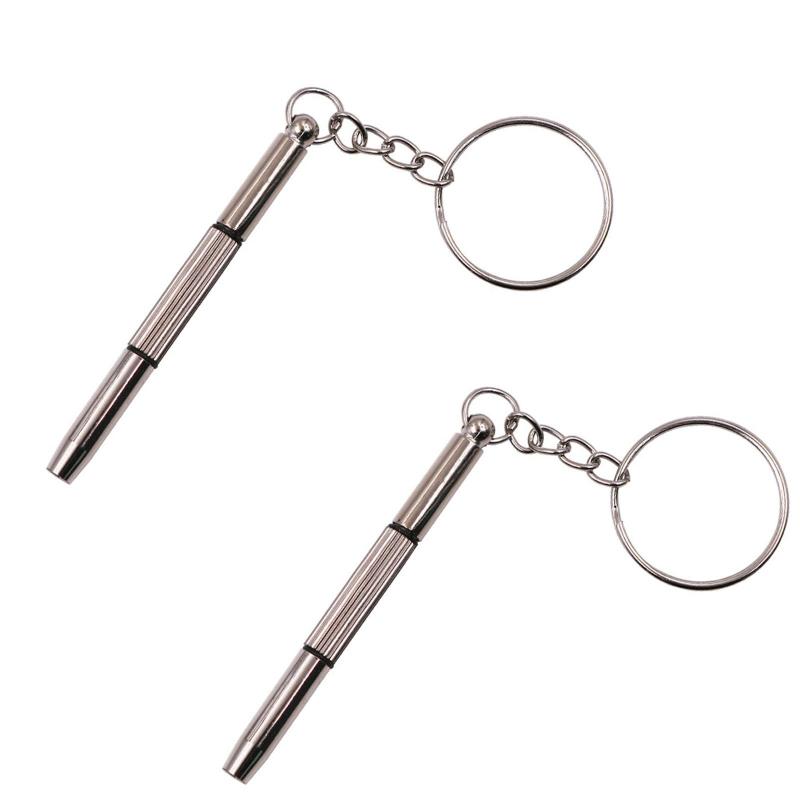 LUYING 精密ドライバー キーホルダー 修理ツール キーホルダー付 眼鏡用ドライバー メガネ ドライバー キーホルダー付 軽量 小型 携帯型 修理工 時計 電池 交換、ーミニマイナス/プラスドラ【優れた組み合わせ】：多種の精密ドライバー...