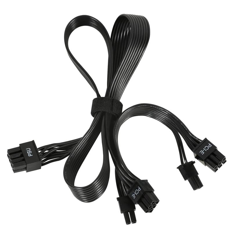 PSU VGA PCI-E 8ピンオス から デュアル PCI E 8ピン(6 + 2)オス GPU 電源アダプター ケーブル Corsair CoolerMaster Thermaltake製 モジュラー電源専用 プラグインPCI-Eケー...