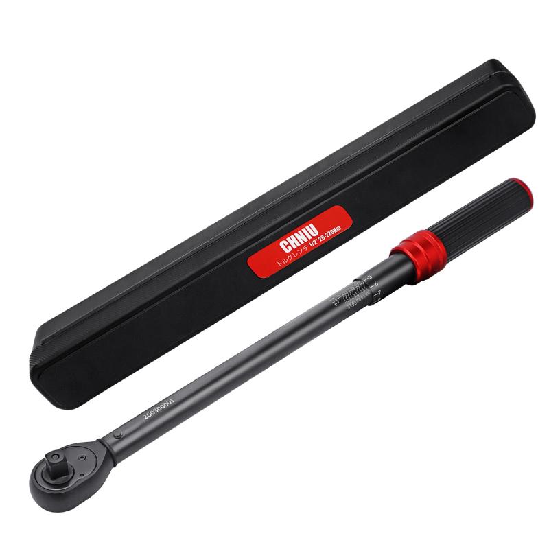 CHNIU トルクレンチ プロフェッショナル 1/2インチ 20-220N·m 【高精度±3% ISO認証】 【耐久クロムモリブデン鋼ラチェット】 【60cm長柄で力入れやすく延長不要】 車用 工業用 メンテナンス 多用【高精度 &amp;...