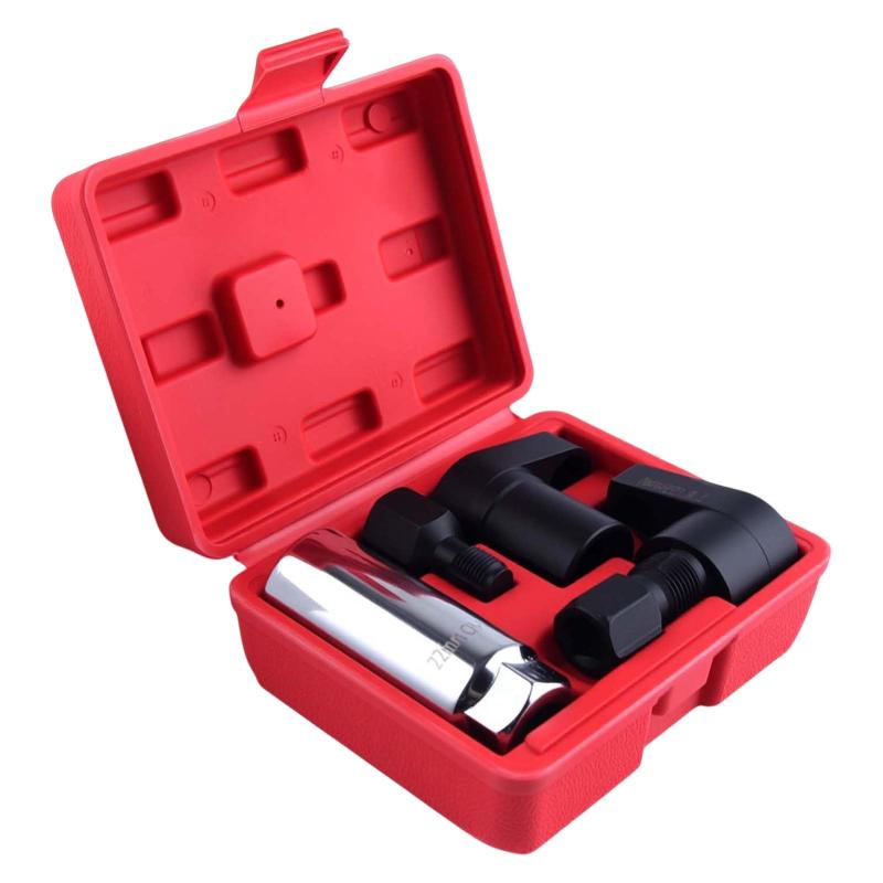 LEONTOOL 10本セット o2センサーソケット スレッドチェイサーセット 滑り止め 六角ディープ 酸素センサー取り外しレンチ 22mm 差込角 9.5mm オフセットO2レンチ ワイヤーの損傷防止 ワイヤーゲーパッケージに含まれるもの...
