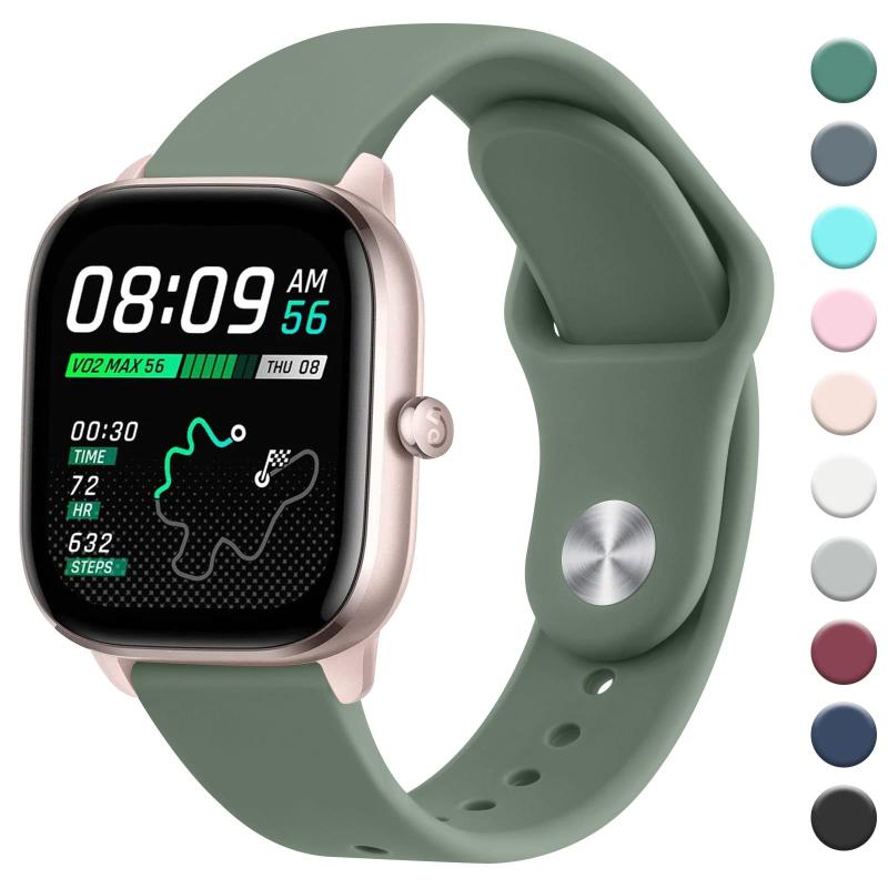 [Vancle] 20mm バンド for Amazfit GTS 4 Mini/GTS 4/GTS 3/GTS 2 Mini, Bip U Pro/Bip 3/Bip 3 Pro バンド 交換ベルト 柔らかい シリコンバンド 調節可能⌚複...