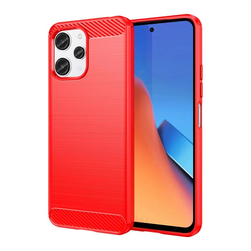 Gosento For Xiaomi Redmi 12 5G XIG03 ケース シリコン 衝撃吸収カバー 防指紋 Xiaomi Redmi12 5G カバー (レッド)【対応機種】Xiaomi Redmi 12 5G スマートフォン専用保...