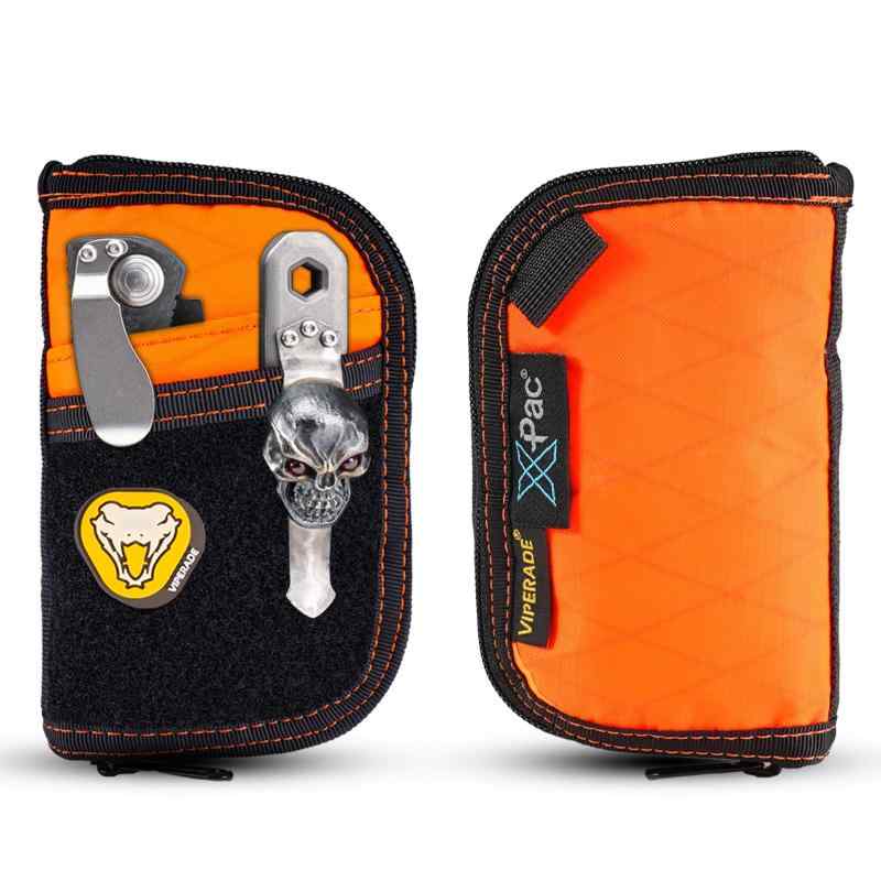 VIPERADE VE10 EDC ポーチ 10 区画 ポケットオーガナイザー ツールポーチ DIY パッチエリア付き EDC オーガナイザーポーチ、男性用EDCポケットオーガナイザー注：製品アップグレードにより、製品の内装はオレンジ色に変...