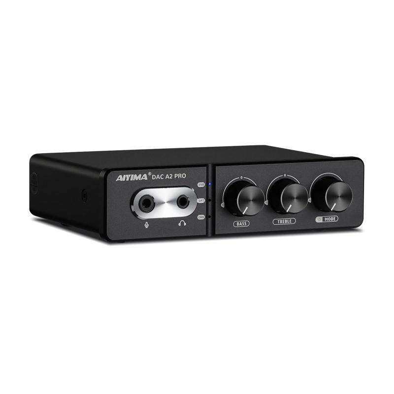 AIYIMA DAC-A2PRO ESS9018K2M+JRC5532D+CM6542 HUB ゲームデコーダー DAC ヘッドフォンアンプ マイク対応 ミニHiFi ステレオ デジタル USB DAC アンプ1.マイク付きヘッドセット型ゲ...