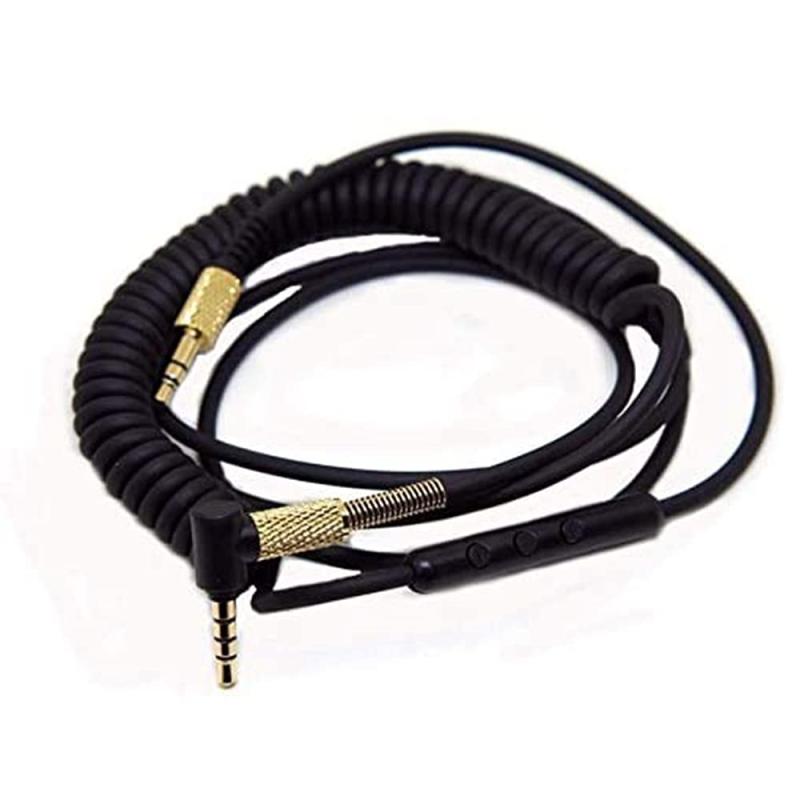 Alever Marshall MajorIIモニター用ヘッドフォンケーブルMIDBluetoothヘッドセットケーブル、マイクとボリュームコントロールリモートを備えた3.5mmから3.5mmの延長ケーブル伸ばさない長さは約1.3メートル、...